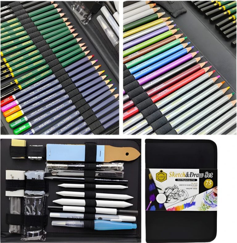 Keep Smiling Professional Sketch Kit and Drawing Pencils For Artist and ...